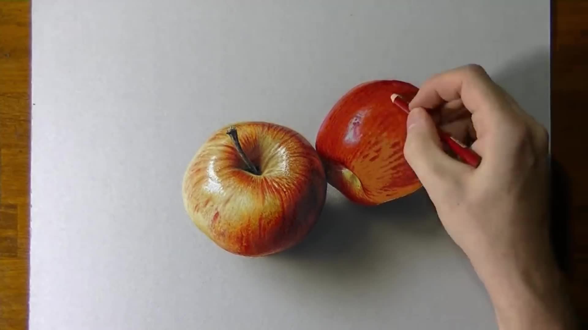 Depict The Ruddy Shape Of The Apple