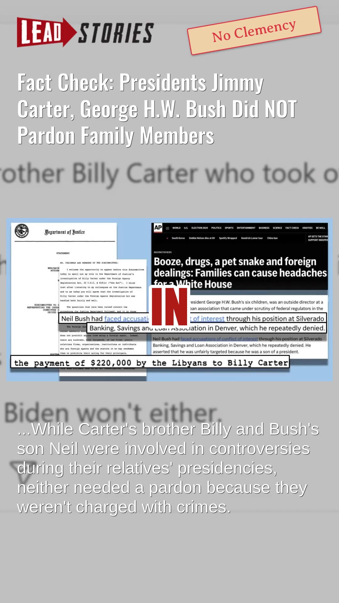 Fact Check: Presidents Jimmy Carter, George H.W. Bush Did NOT Pardon ...