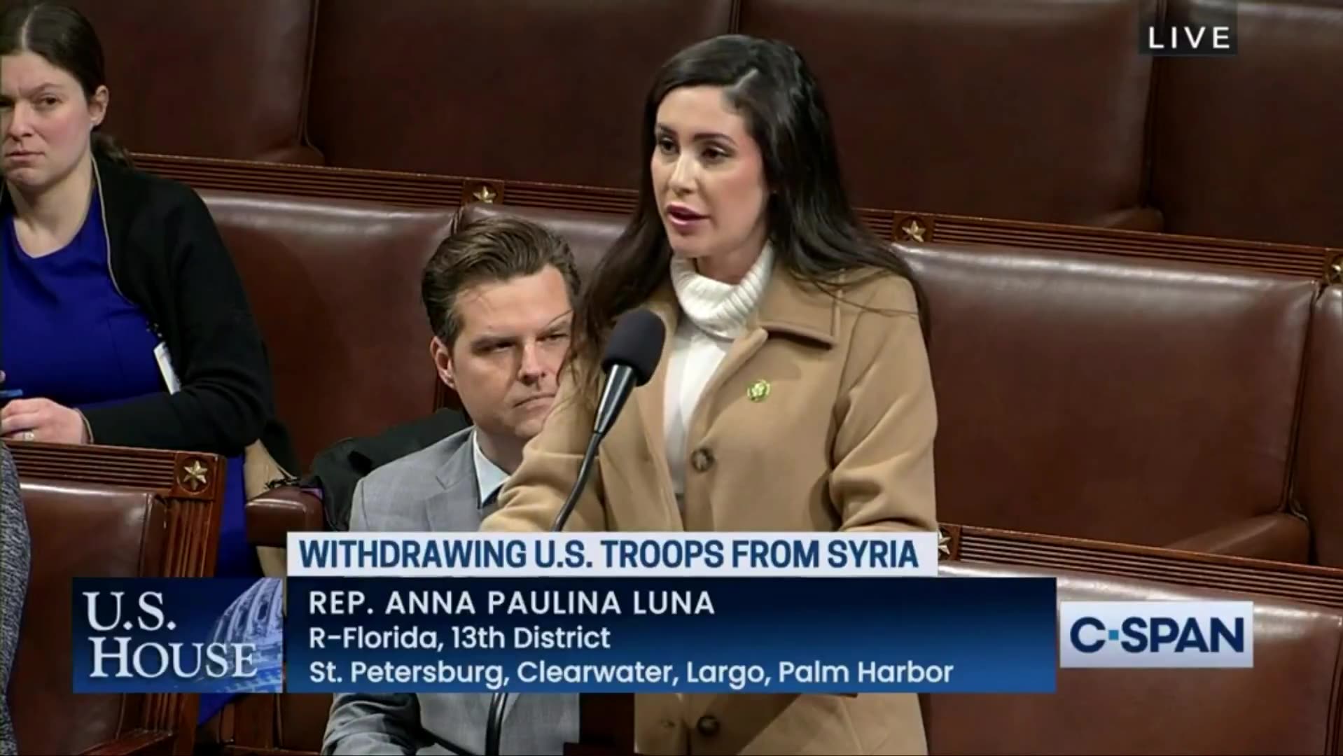 Anna Paulina Luna has fought for withdrawing U.S. Troops from Syria.