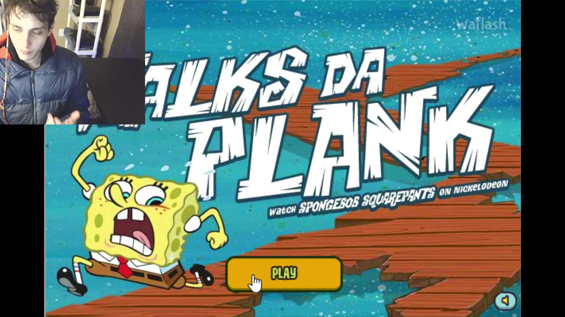 SpongeBob SquarePants Walks Da Plank Video Game Level 1 Walkthrough ...