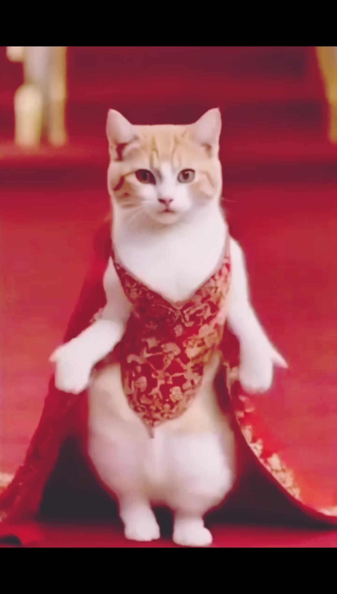 Cute cat dance with entertainment/cat fun/cat movement dance