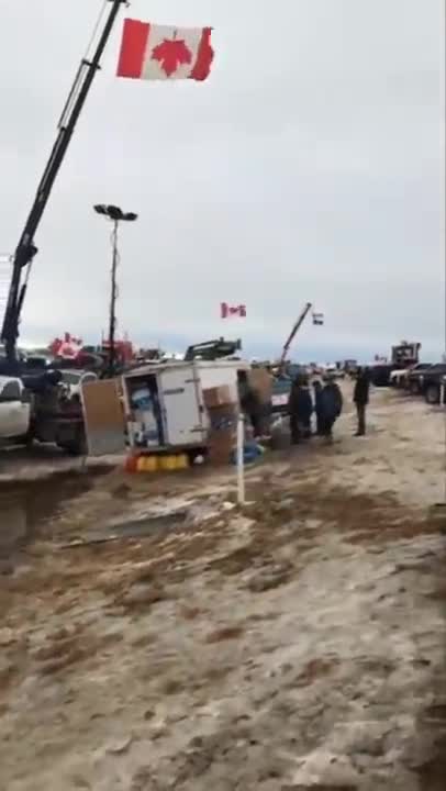 "Freedom Convoy"Canada USA Border Blockade" Coutts & Milk River ...