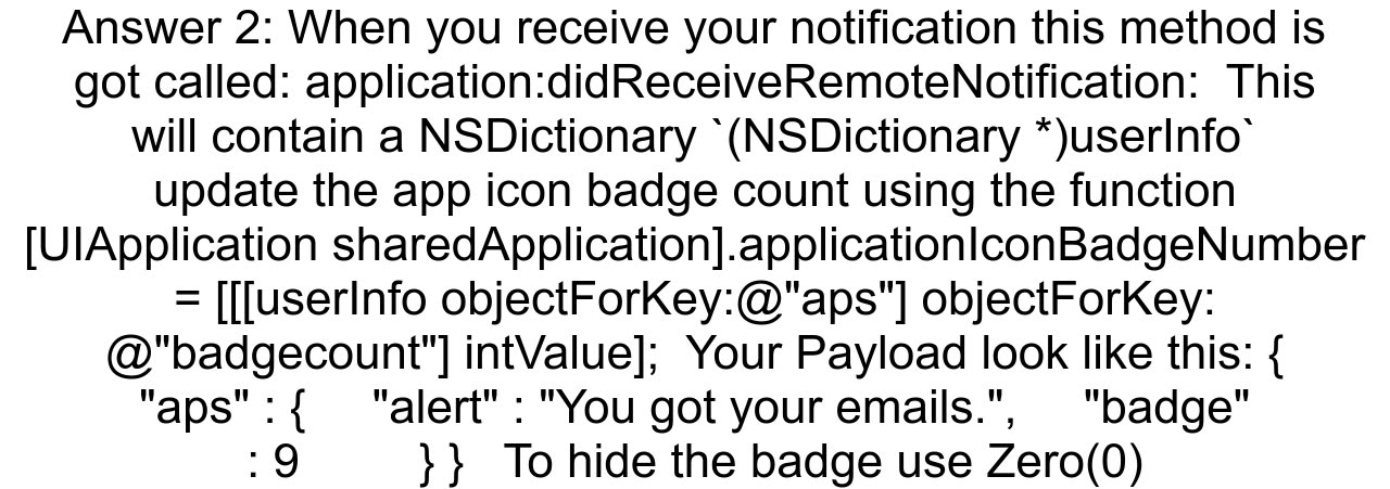 How to show the notification count in app icon
