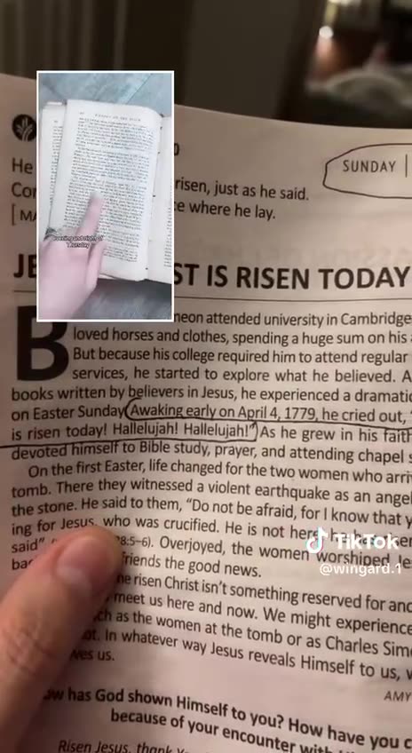 Old Bible with dates of Easter and a solar eclipse