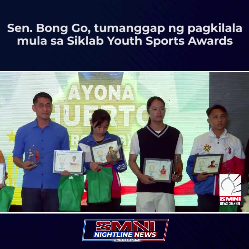 Sen. Bong Go, tumanggap ng pagkilala mula sa Siklab Youth Sports Awards