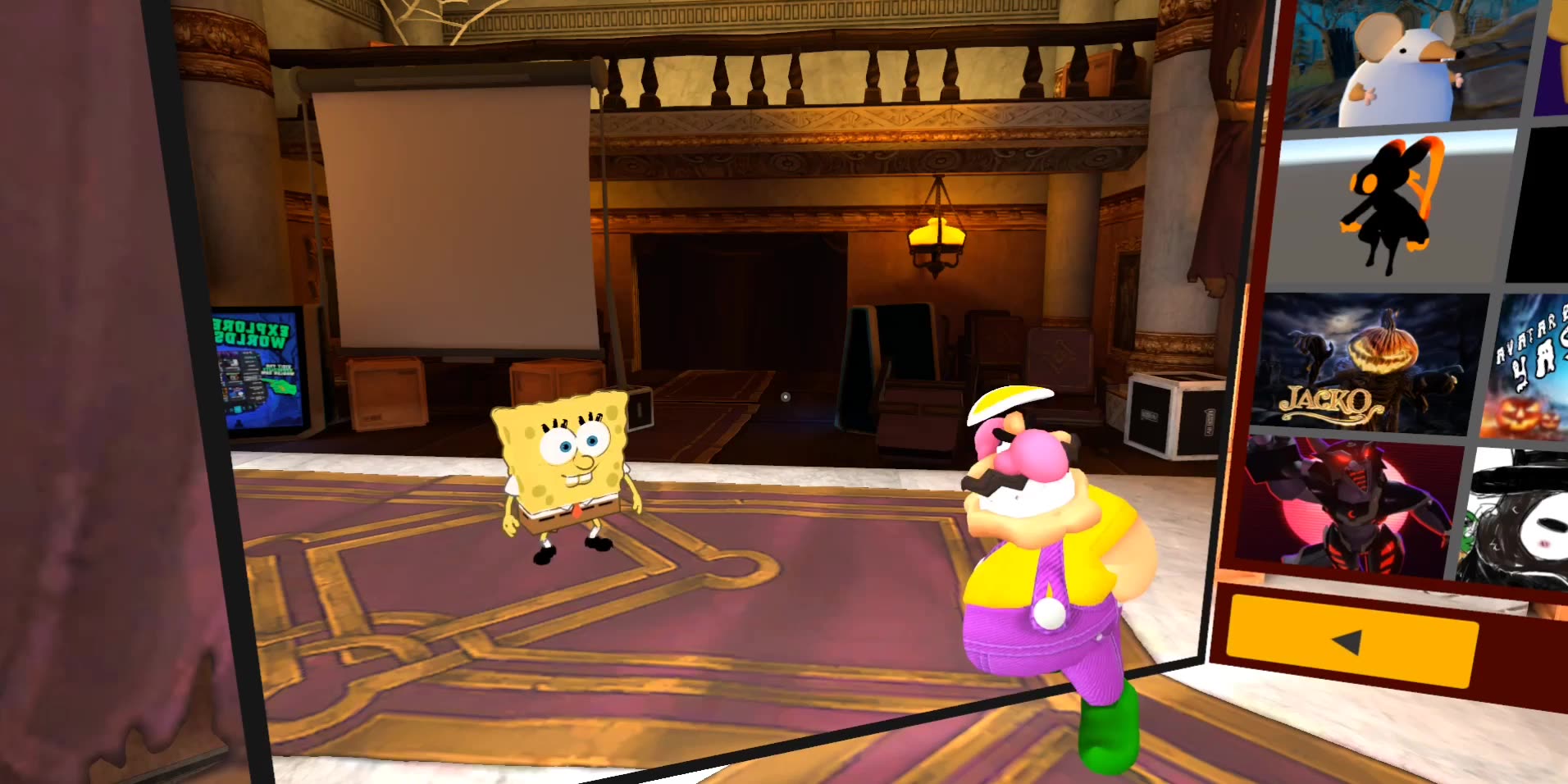 (VRChat) November 23, 2023 Wario and SpongeBob