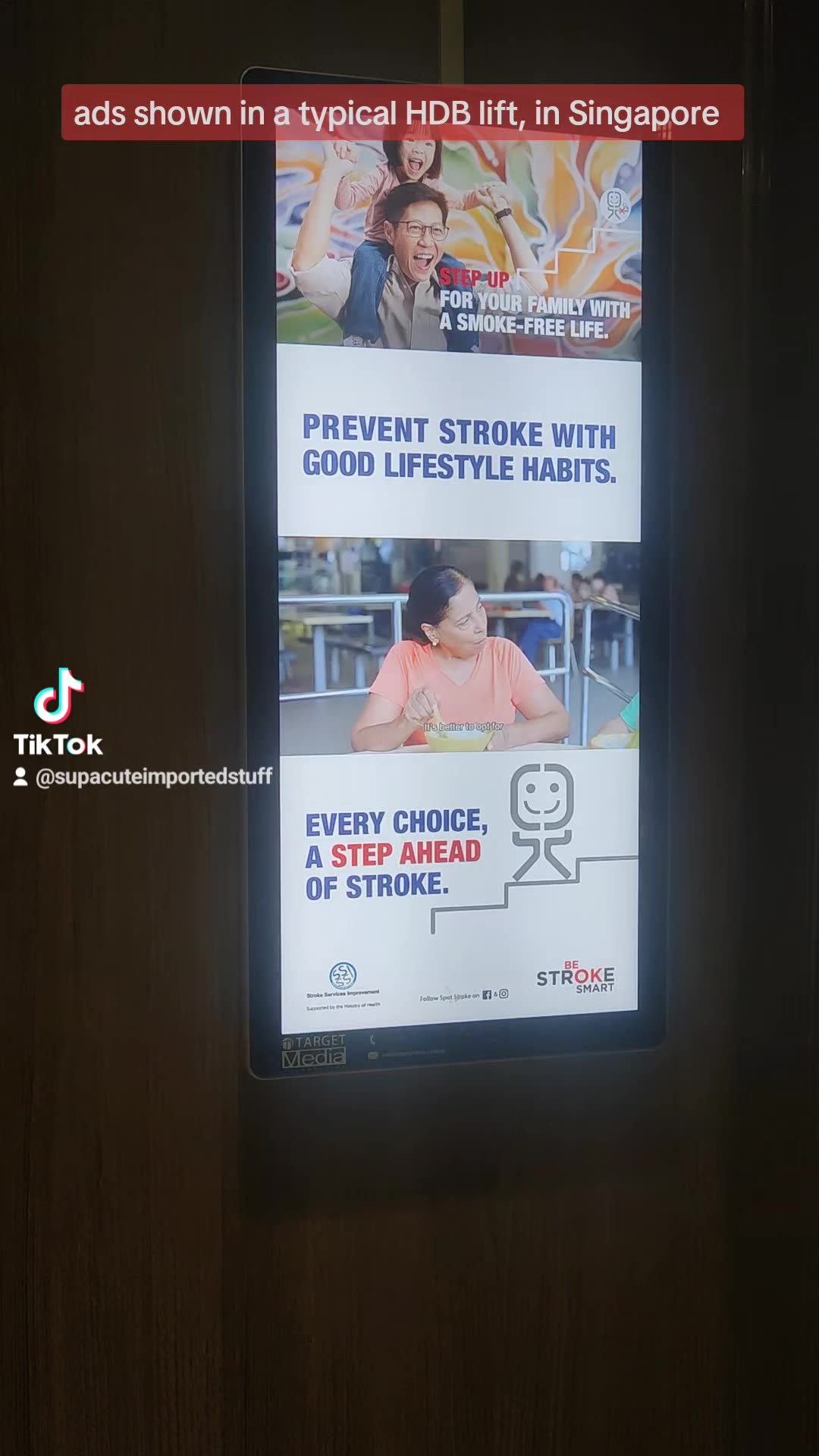 Ad in an HDB Lift, Singapore