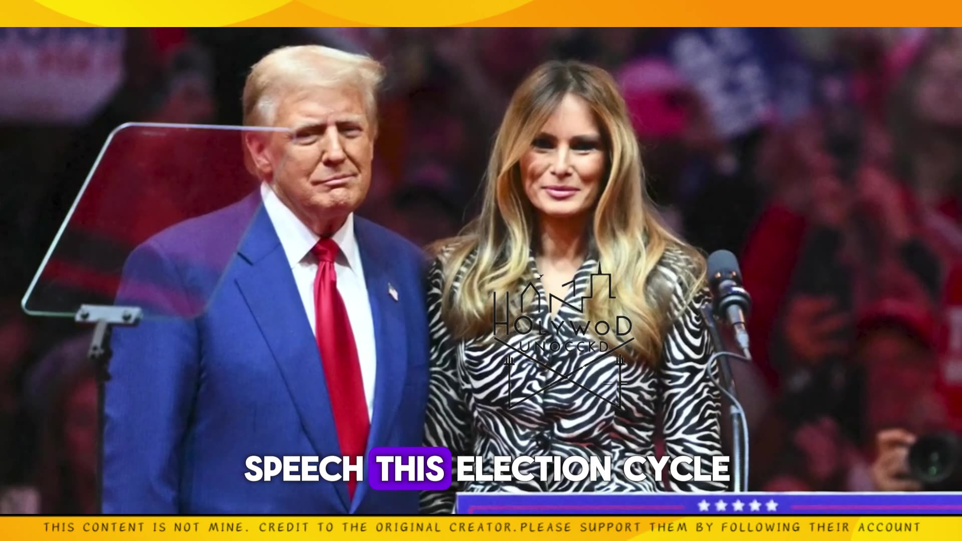 Melania Trump Delivers Surprise Speech at Donald Trump's Controversial ...