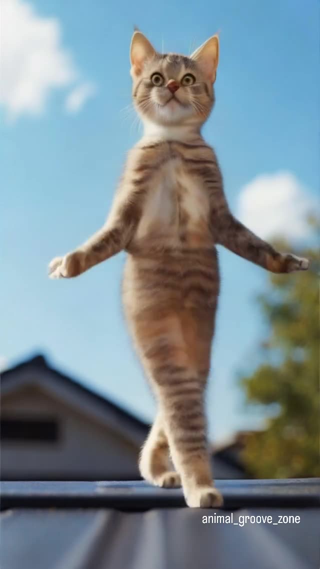 Cute cat dancing | animal dance