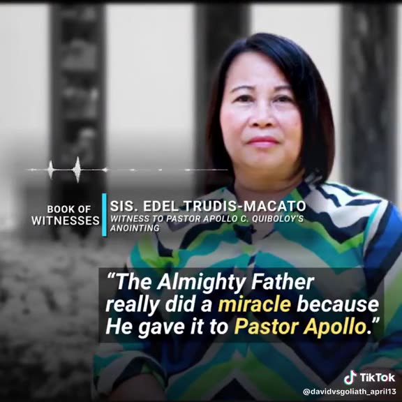 Book of Witnesses | The Anointing of Pastor Apollo C. Quiboloy | Sis ...
