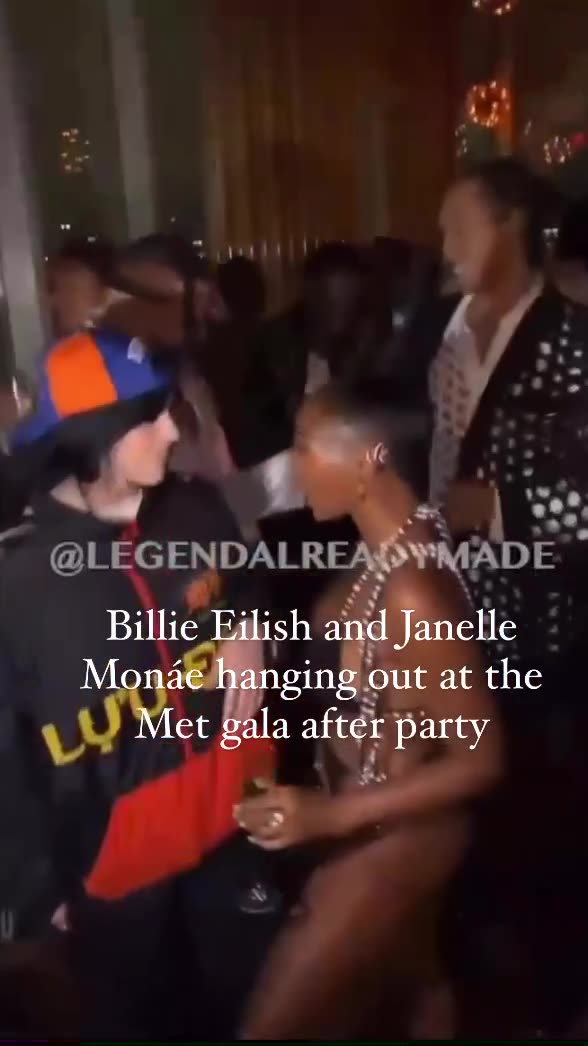 Billie Eilish Laughing With Janelle Monae At Met Gala After Party In ...