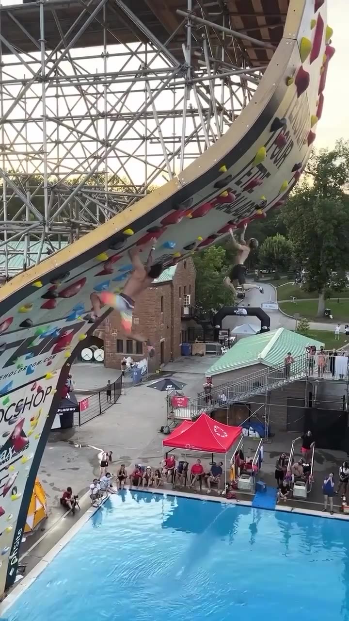 Ben Hanna wins extreme climbing competition with this climb 🤯