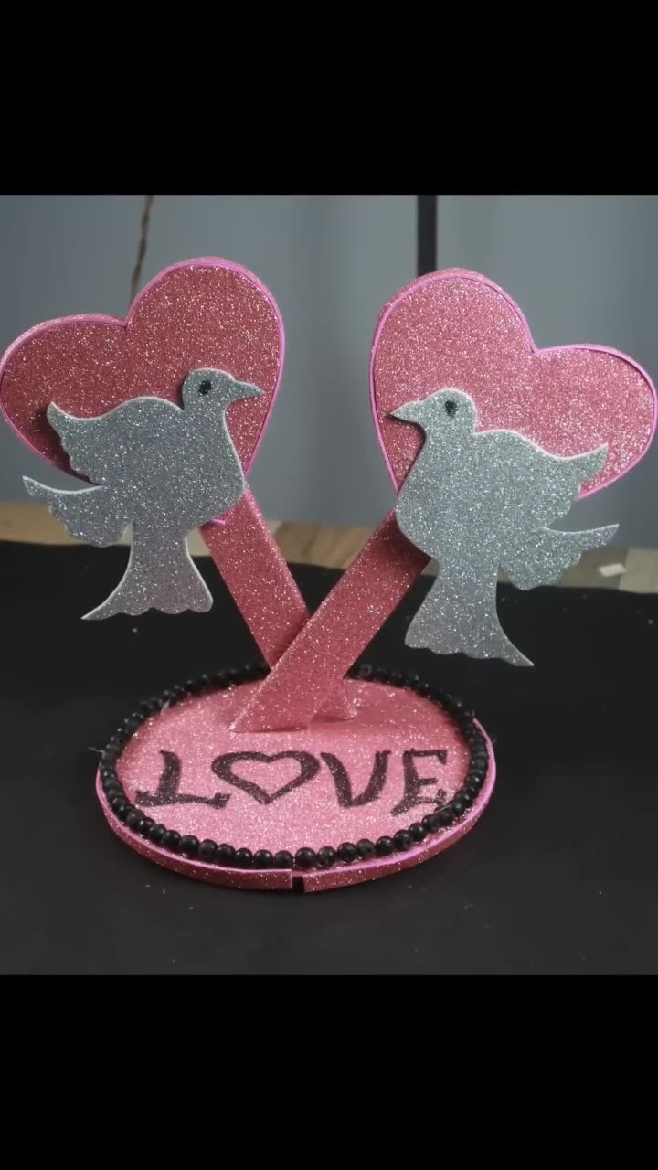 Diy Cardboard love shape craft ️