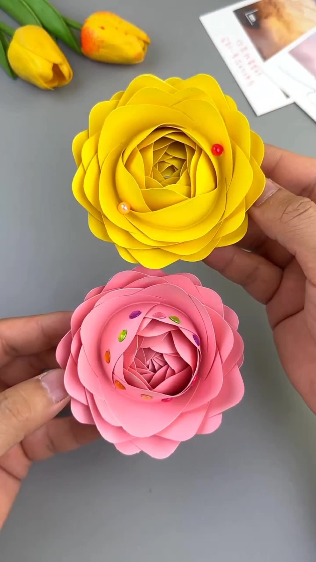 Creative Rose 🌹 Idea 💡#rose #roses #rosé #craft #art #papercraft # ...