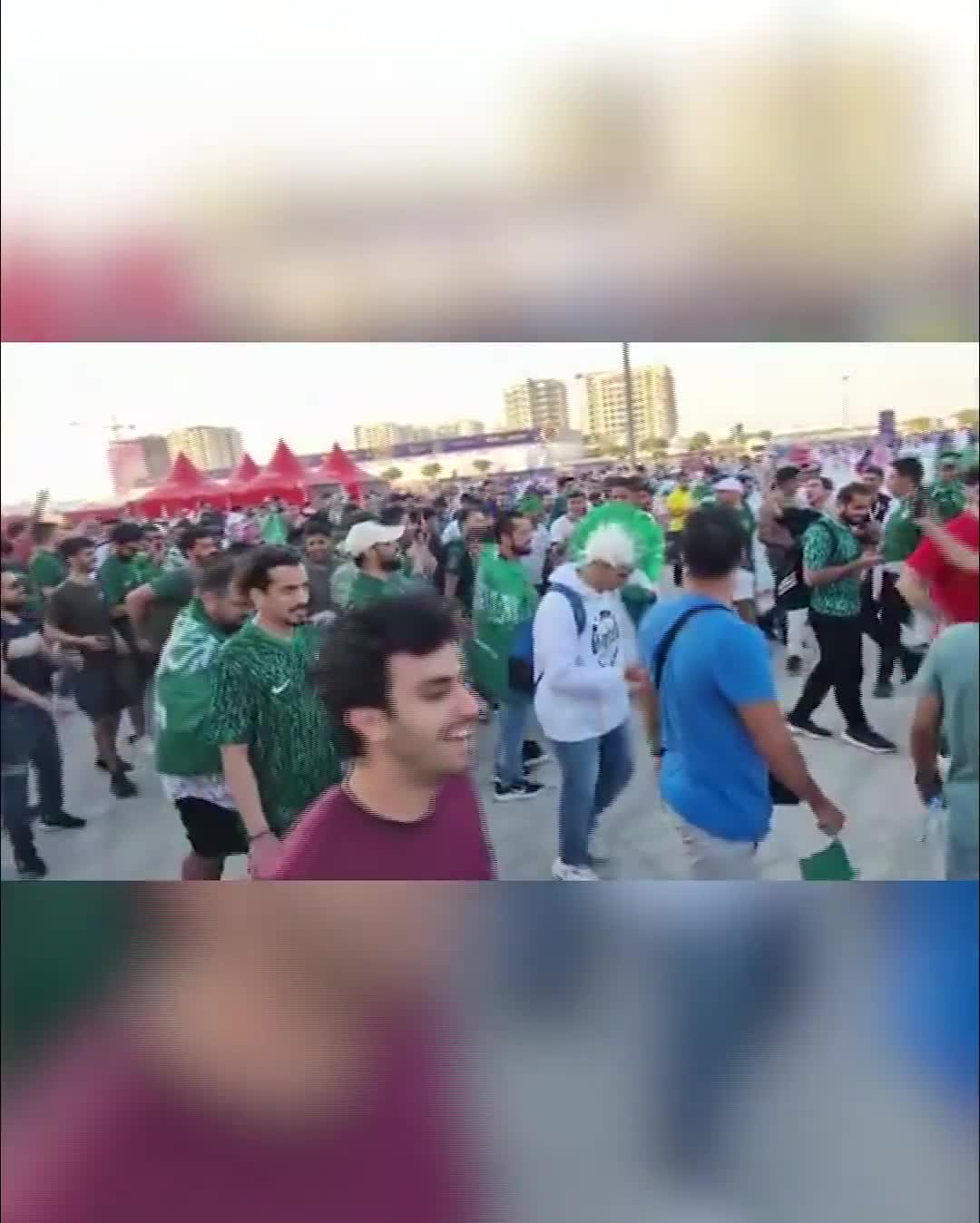 Saudi Arabia fans celebrate win against Argentina with Cristiano ...