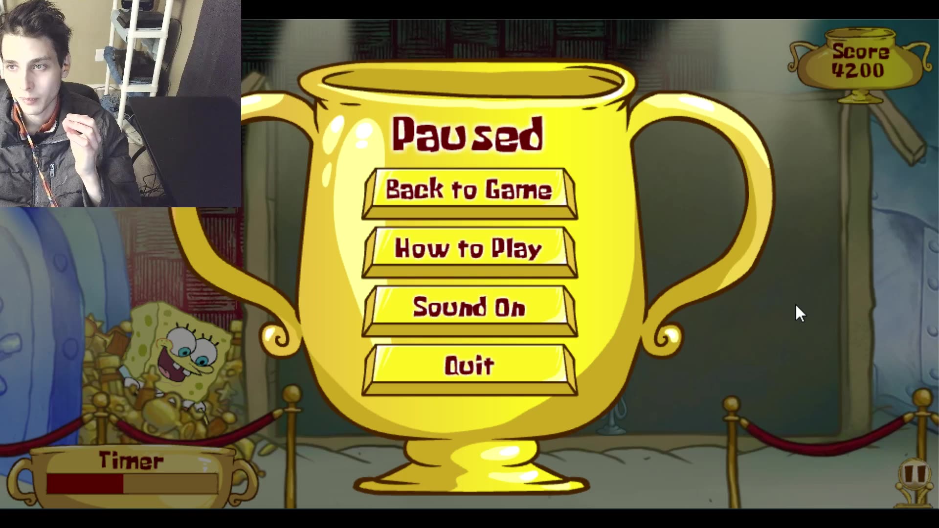 SpongeBob SquarePants Pile The Prize Video Game Level 2 Walkthrough ...