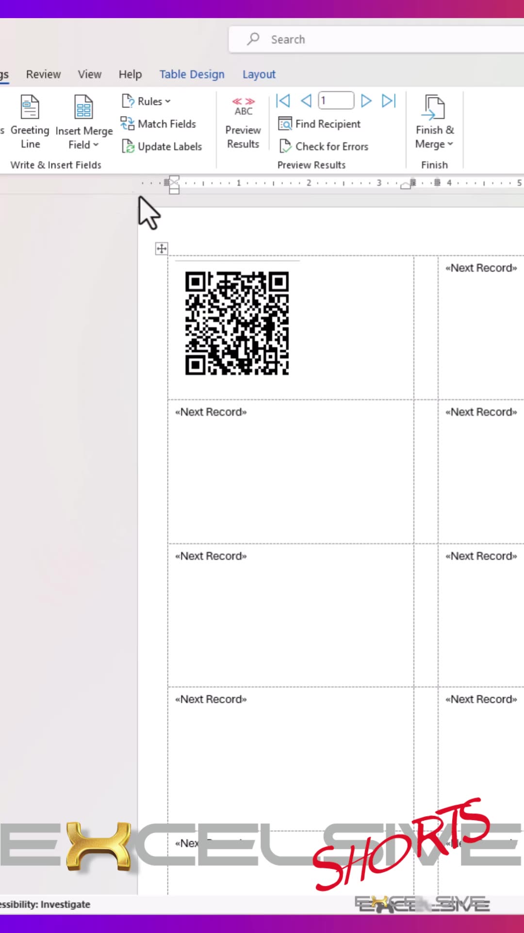 Print Bulk Barcodes & QR Codes in MS Word & Excel 3#shorts