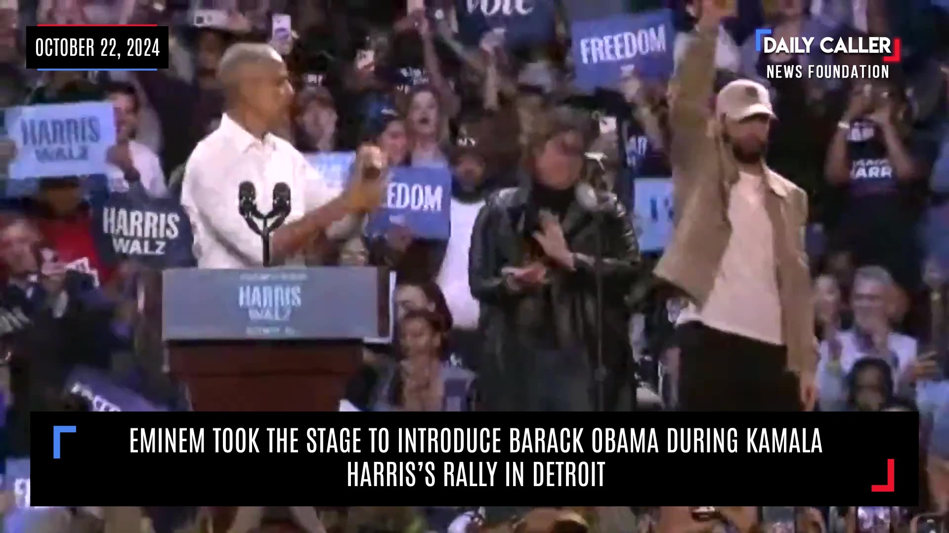 Eminem Took The Stage To Introduce Barack Obama During Kamala Harris's ...