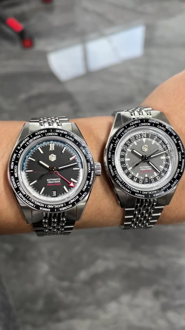 San Martin-reloj con temporizador mundial para hombre.San Martin World ...