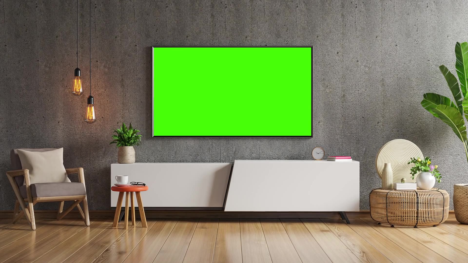 Green screen animation TV