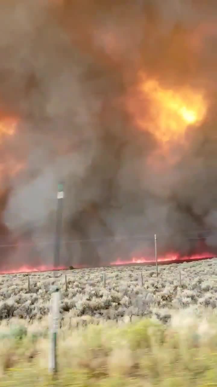 Fire tornado like activity as the Loyalton Fire made a quick push ...