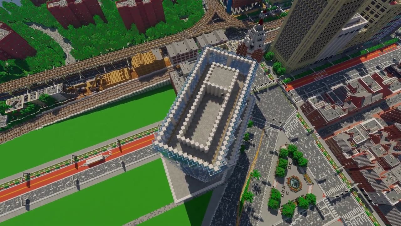 Building New Serenity #86 Copper Bank Tower Minecraft Timelapse