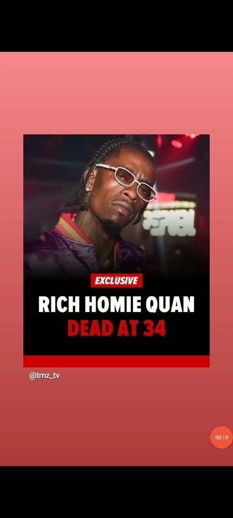 Rip to rich homie Quan passing away at 34 9/5/24🙏🕊🕯