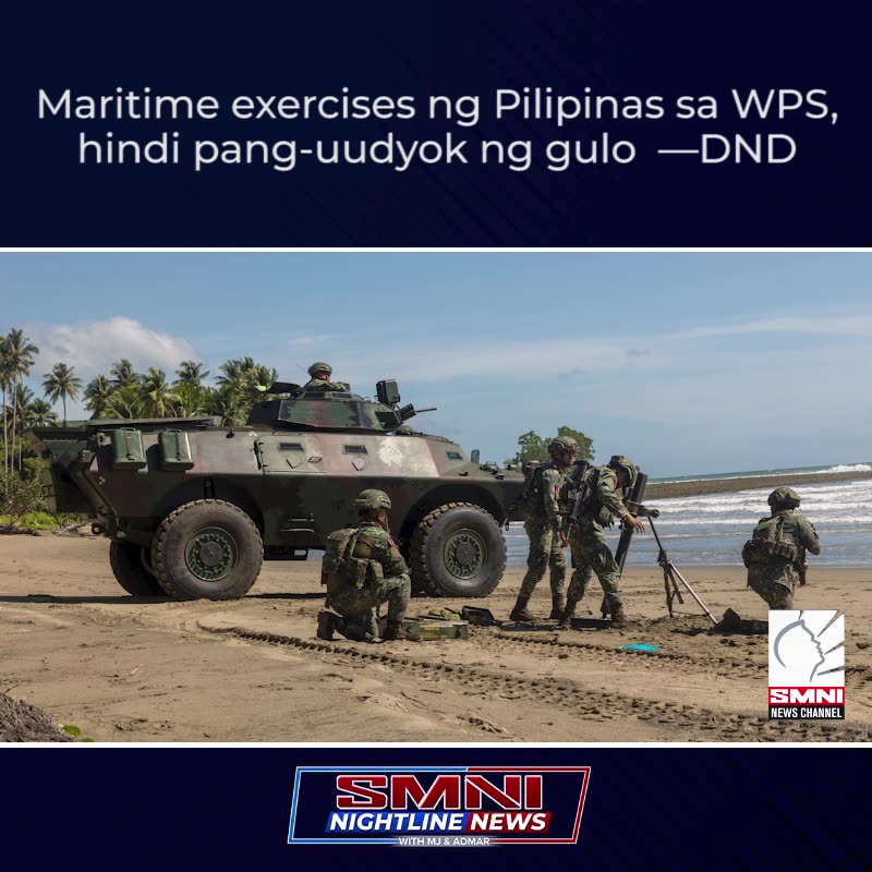 Maritime exercises ng Pilipinas sa WPS, hindi pang-uudyok ng gulo —DND