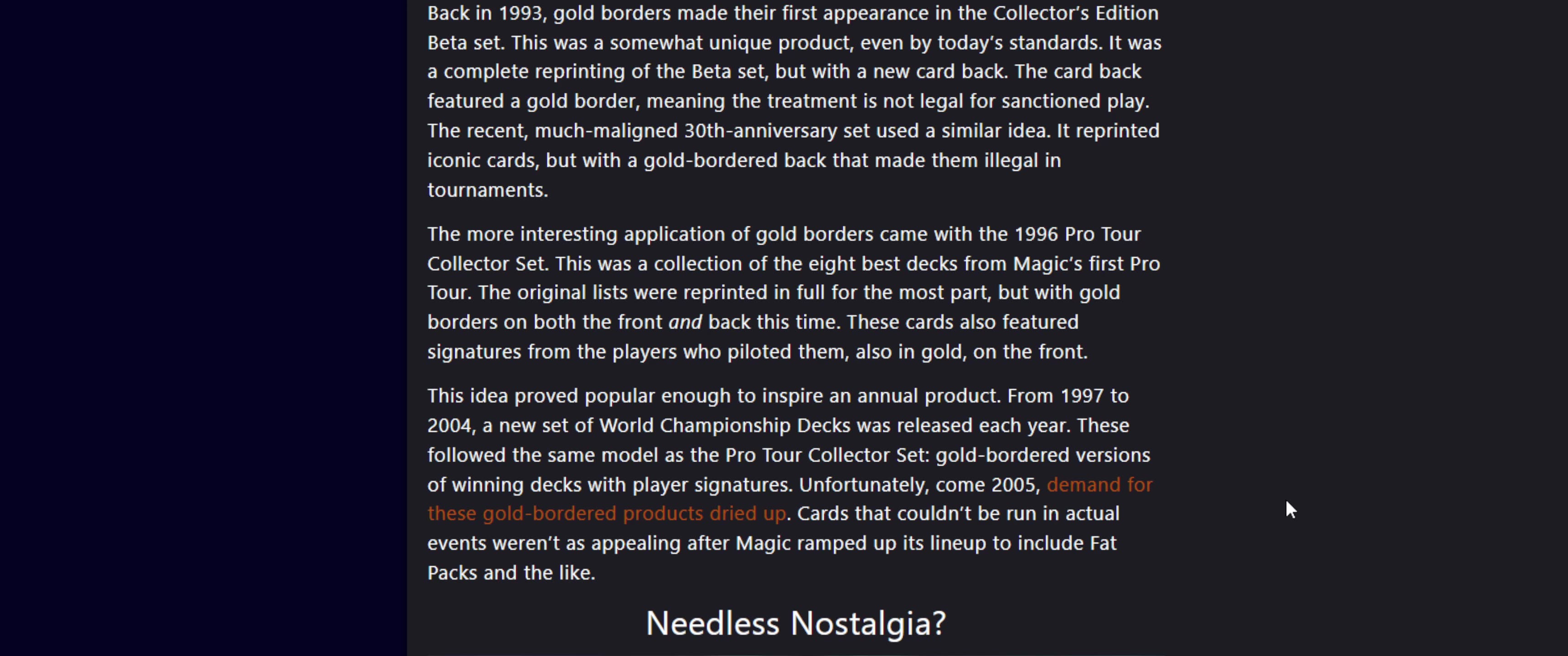 Aether drift product leaks and Gold border cards are back?