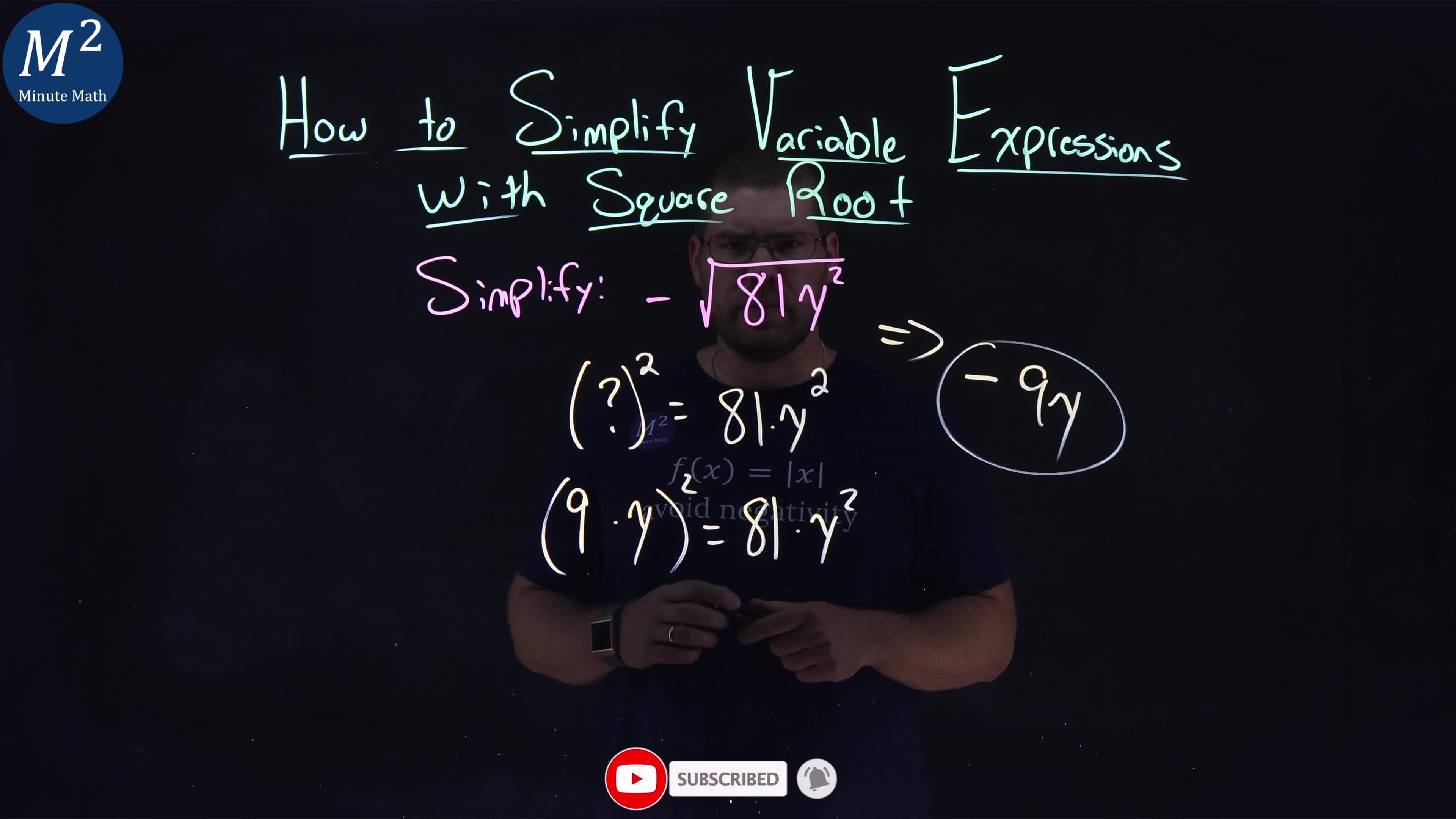 How to Simplify Variable Expressions with Square Root | Simplify -√ ...