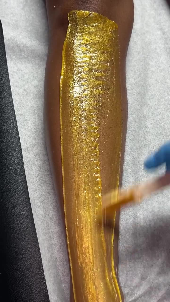 Leg Waxing with Smooth Golden Allure Hard Wax by @waxingqueenadventures