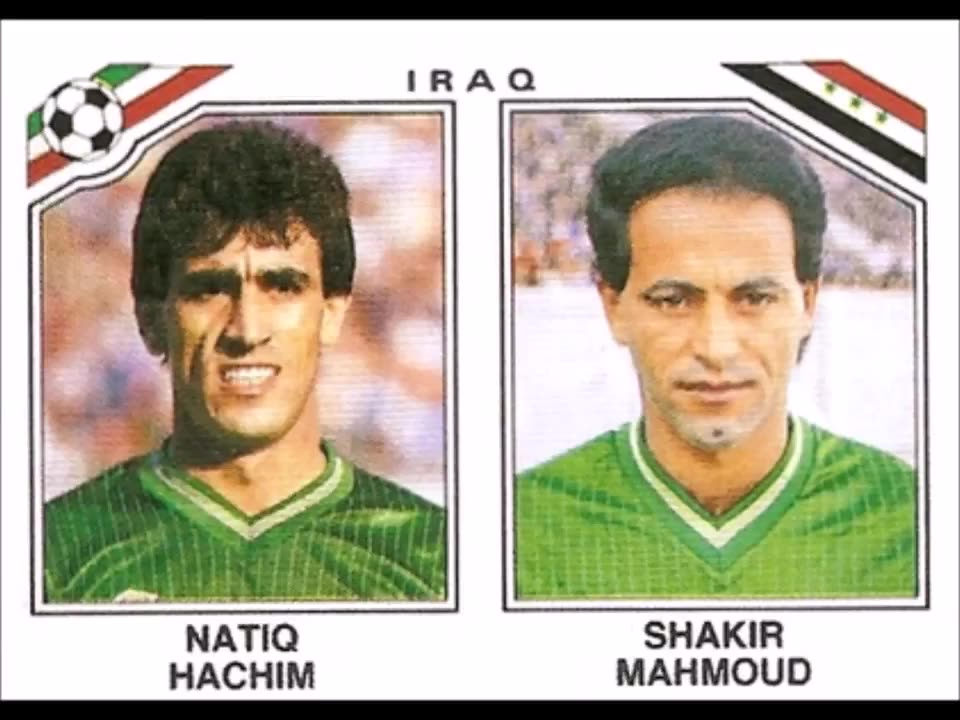 PANINI STICKERS IRAQ TEAM WORLD CUP 1986