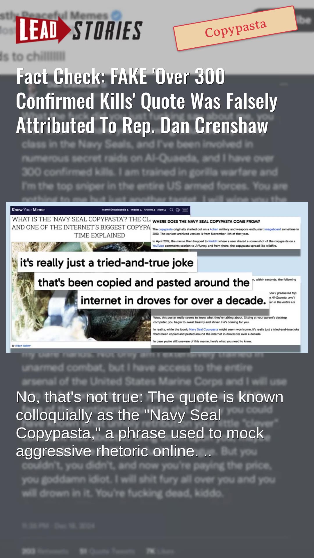 Fact Check: FAKE 'Over 300 Confirmed Kills' Quote Was Falsely ...