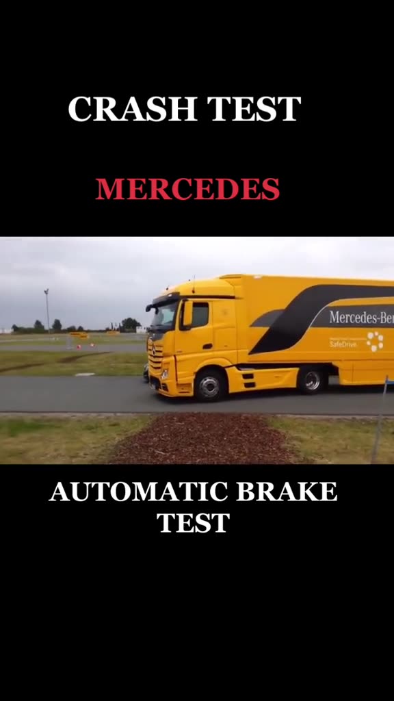 Mercedes V Volvo Crash Test Auto Braking
