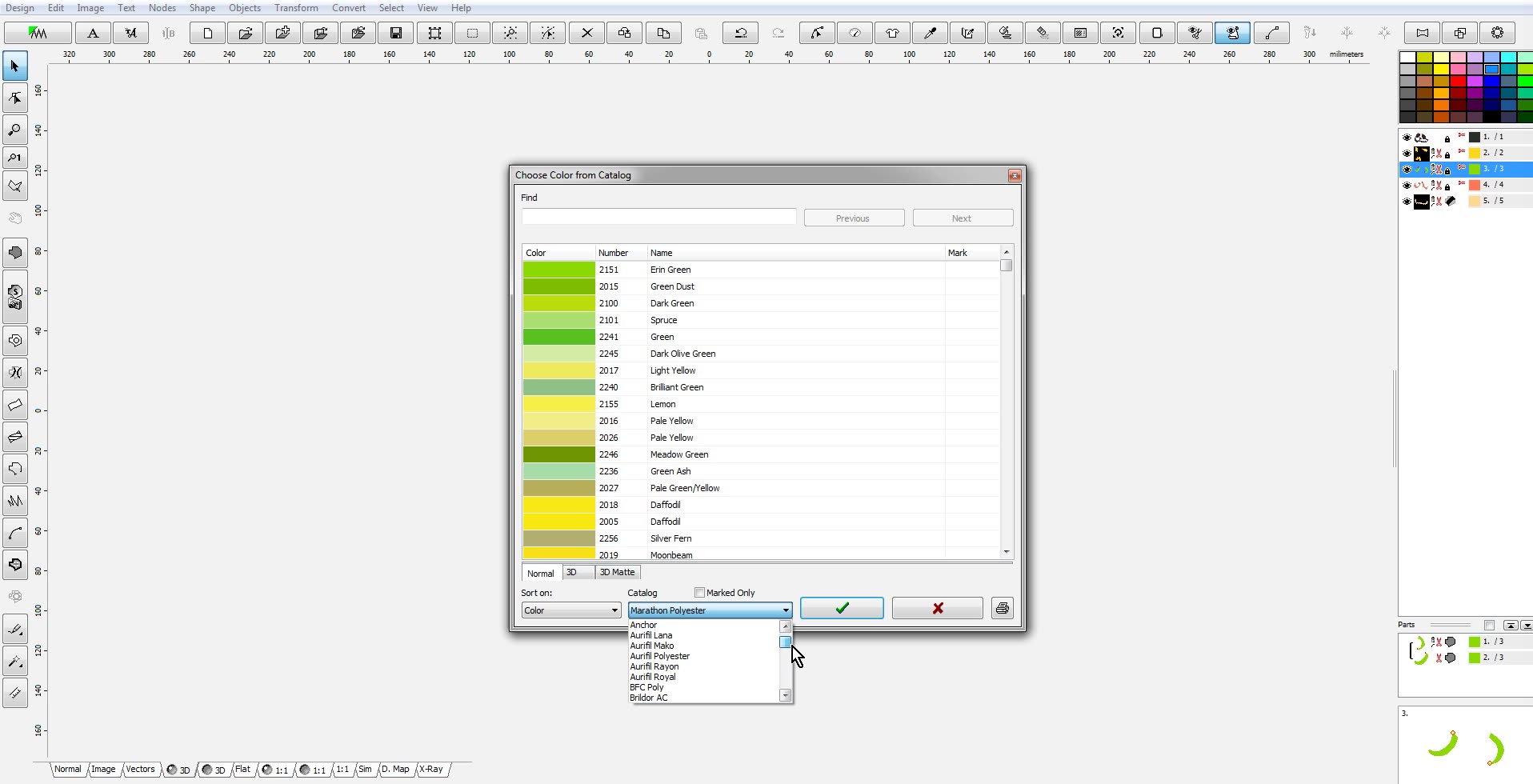 Embird Tutorial - How to select different thread color charts