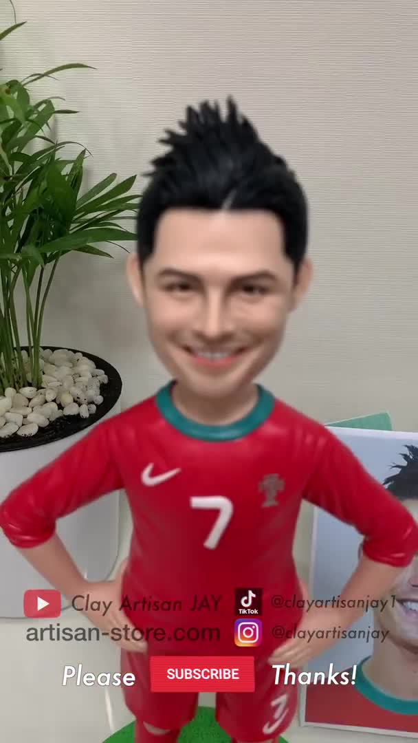 Cristiano Ronaldo made from polymer clay, sculpture timelapse [Clay ...