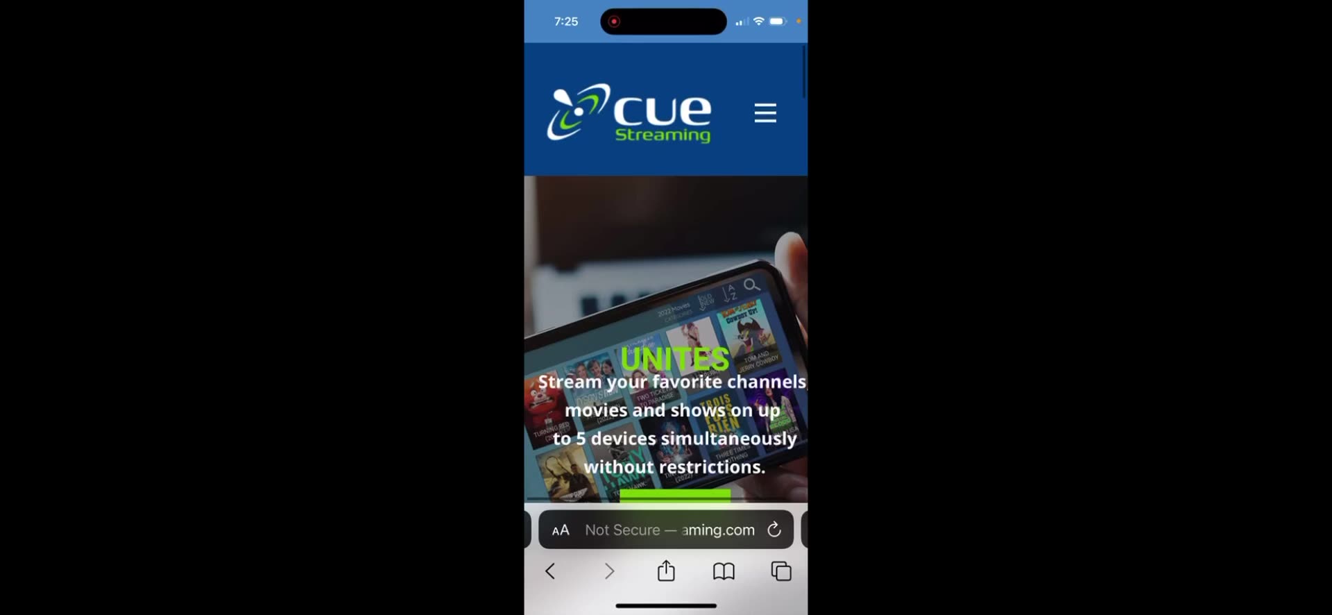 Cue Streaming Channel Lineup