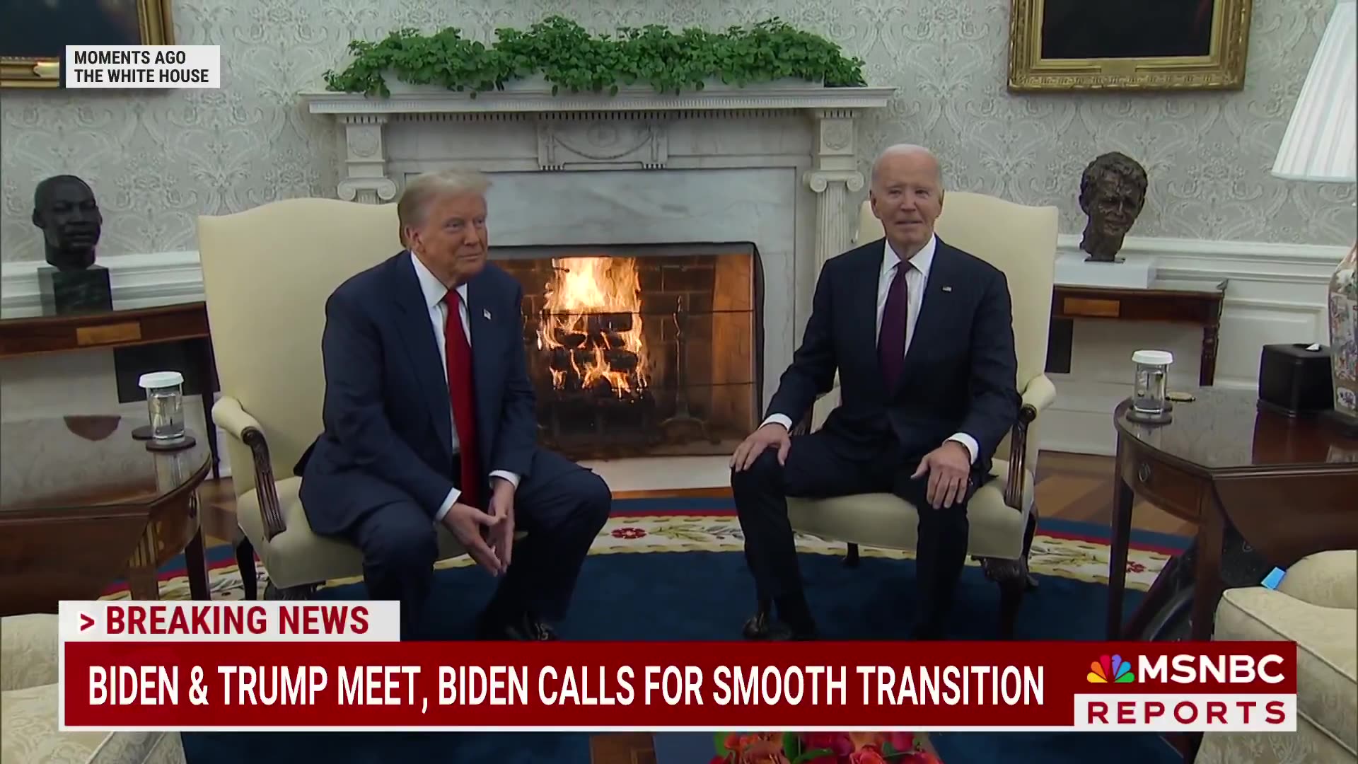 MSNBC: Trump meets with Biden at White House; Biden calls for smooth ...
