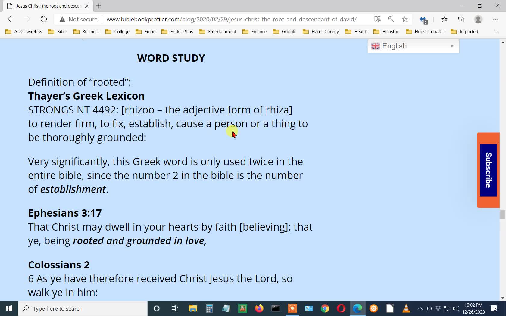 Jesus Christ, the root and offspring of David