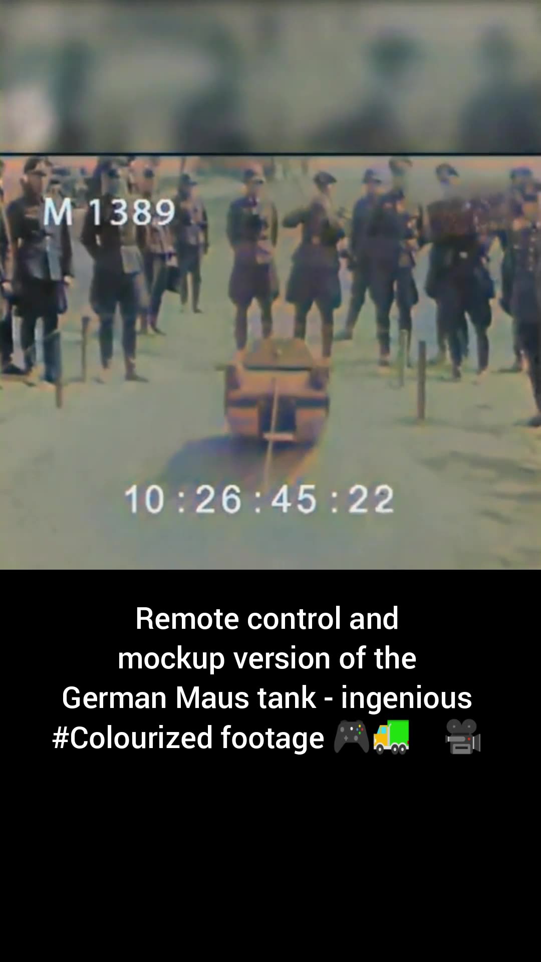 Remote control mockup German Maus tankingenious #Colourized footage 🎮 🚛 ...