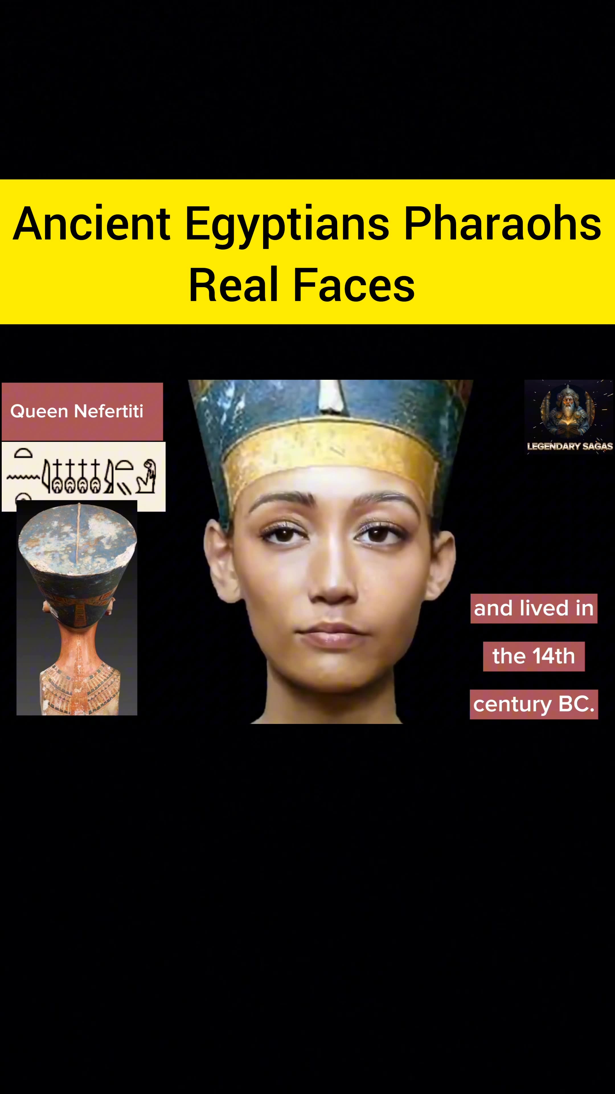 Ancient Egyptians Pharaohs | Real Faces |Nefertiti | Ahmose | #shorts # ...