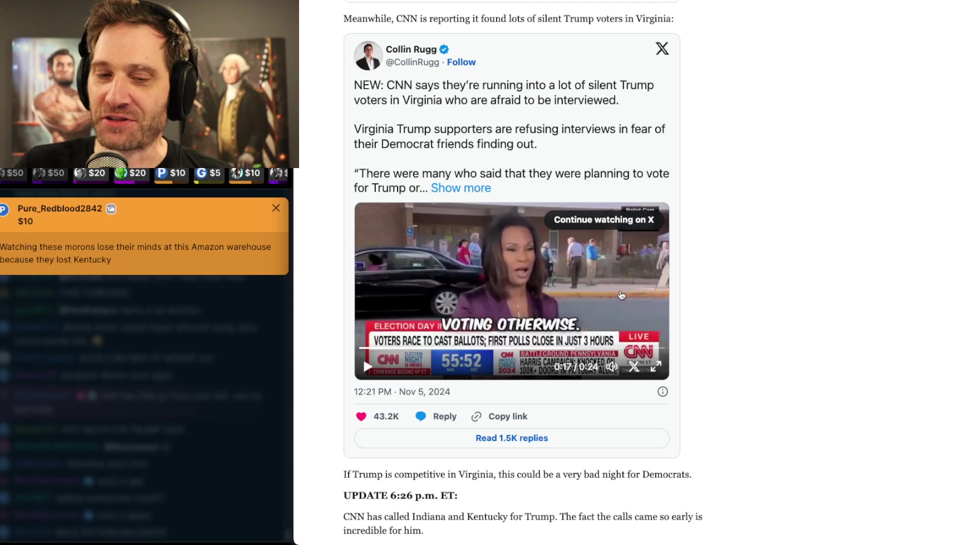 Salty Cracker Election Ree-Stream Update 11~05~2024 .......