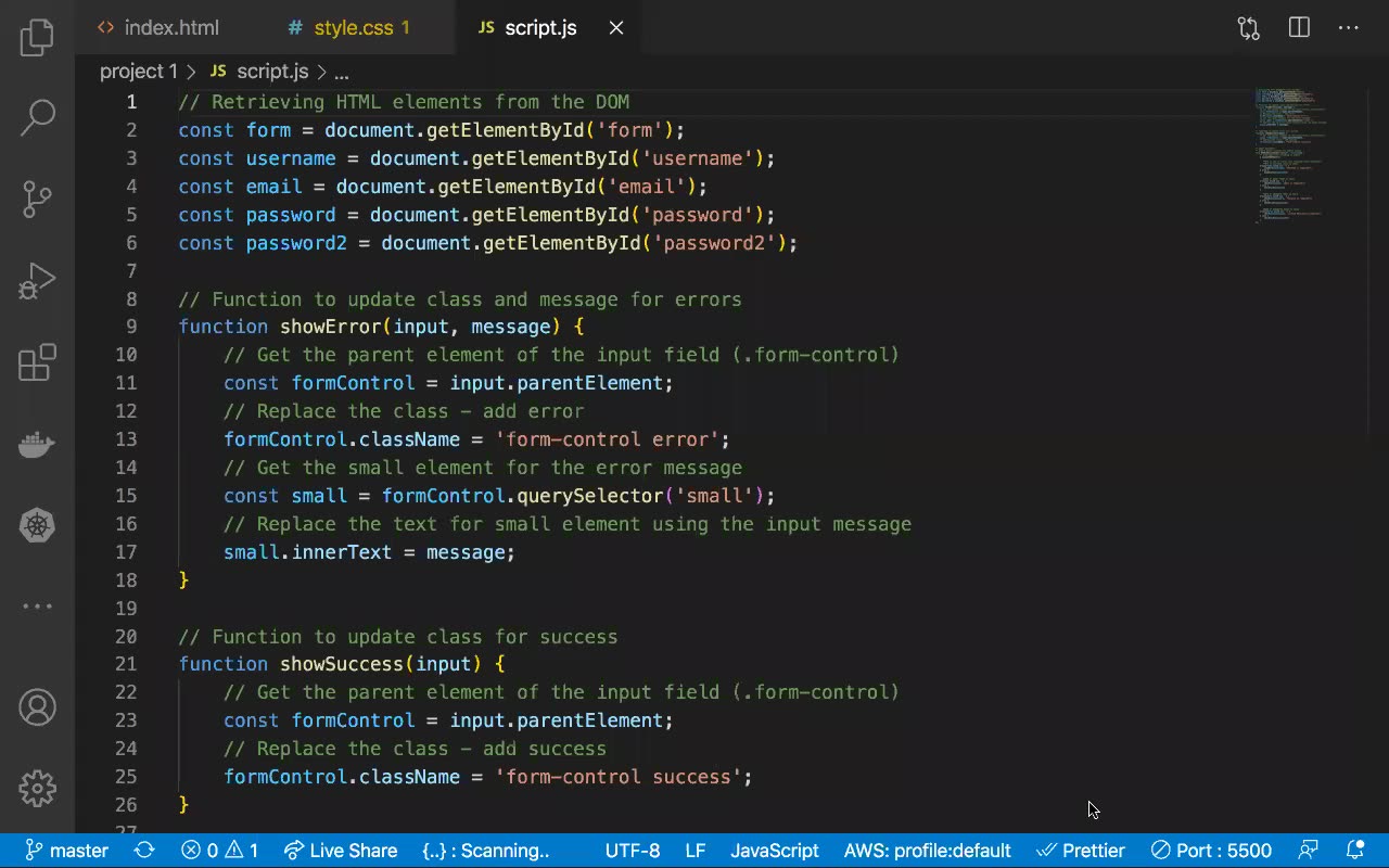 How to create a form using HTML and CS