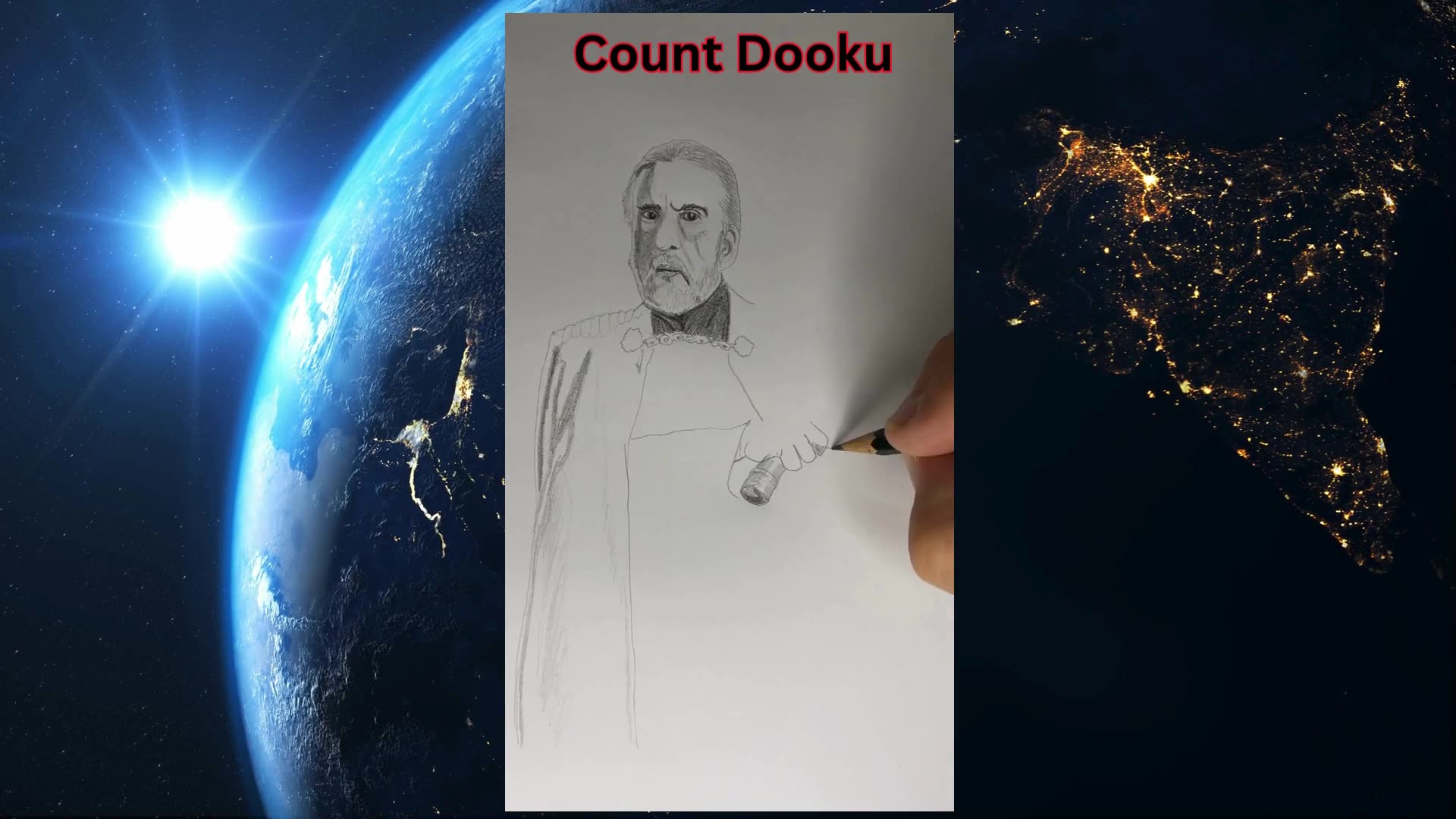 Count Dooku Episode 2 Attack of the Clones timelapse drawing