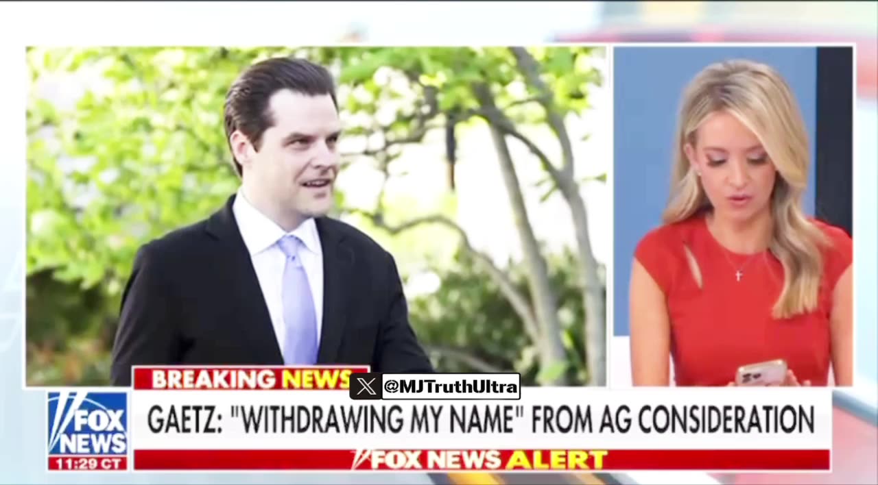 Matt Gaetz withdraws from his nomination for Attorney General.
