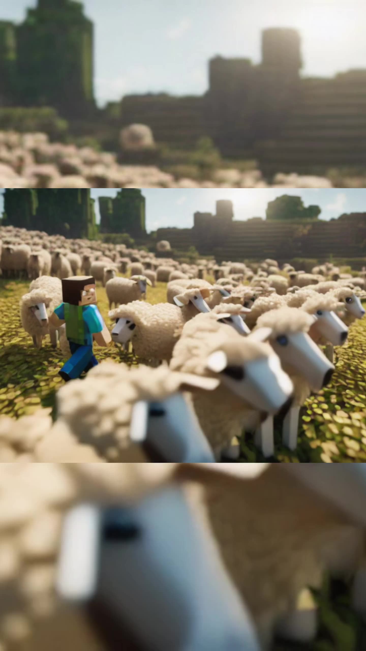 Steve and sheep friendship in Minecraft #popular #minecraft #shorts