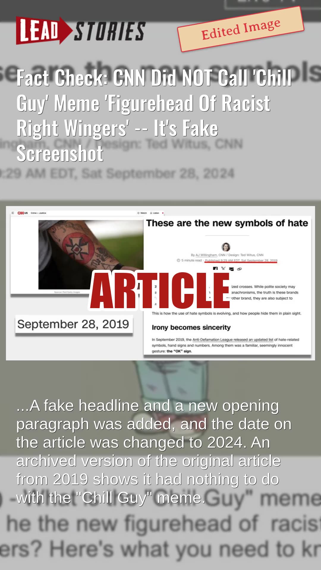 Fact Check: CNN Did NOT Call 'Chill Guy' Meme Figurehead Of Racist ...