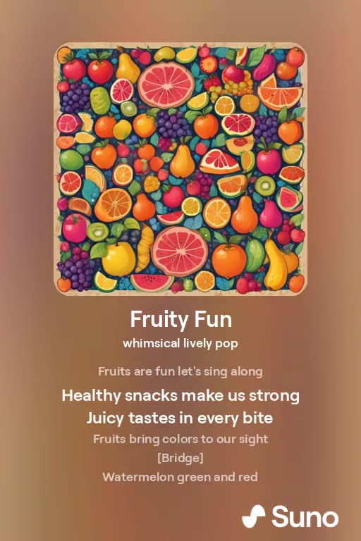 Fruit poem , to remember fruits name