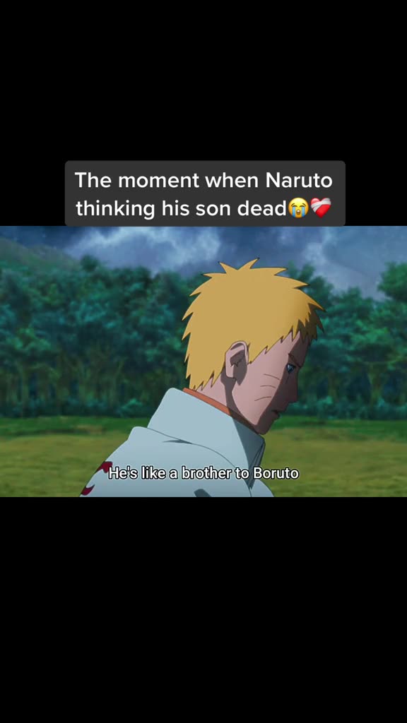 Naruto thinking his son dead
