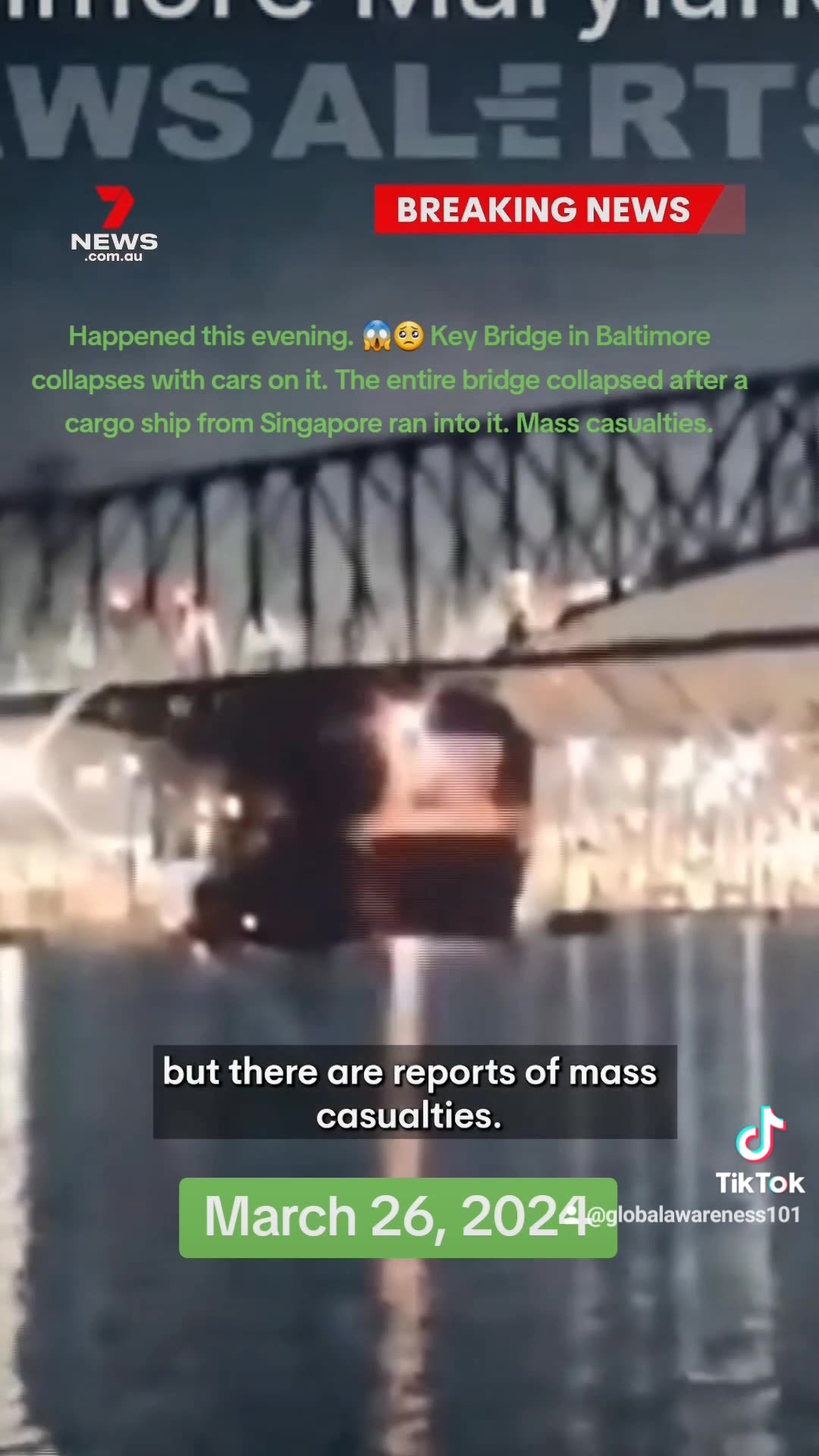 Singaporean Cargo Ship Crashed Into Baltimore Bridge Causing It To Collapse